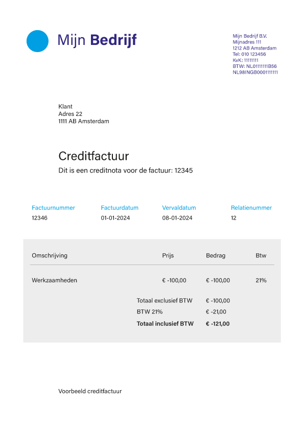 Wat is een creditfactuur / creditnota: Wanneer doe je dit?